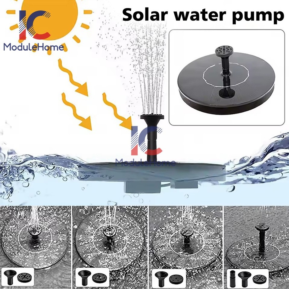 Solar Power Floating Fountain Submersible Water Pump Bird Bath Pond ...