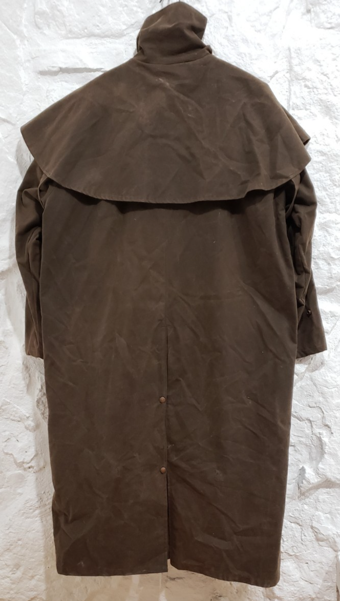 Drover Station No 4 Waxed Cotton Canvas Oilskin Western Duster Coat Men ...