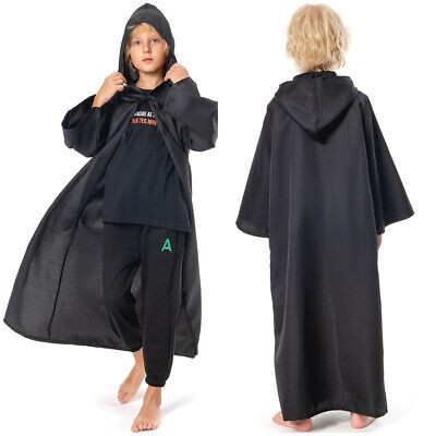 Kids Hooded Robe Full Length Jedi Cloak Sith Knight Cosplay Costume ...