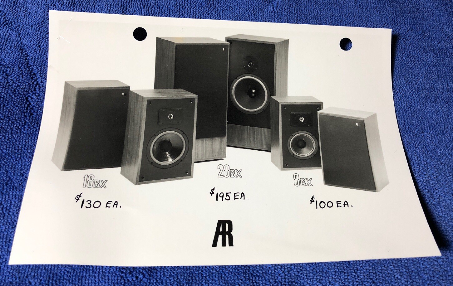 AR ACOUSTIC RESEARCH 18BX 28BX 8BX SPEAKERS ORIGINAL GLOSSY PHOTO AD ...