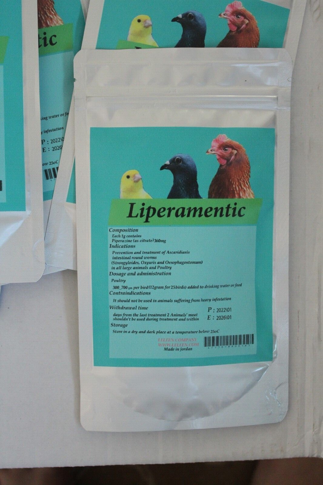 100g Piperazine Bag chicken dewormer ducks birds poultry wormer aviary ...
