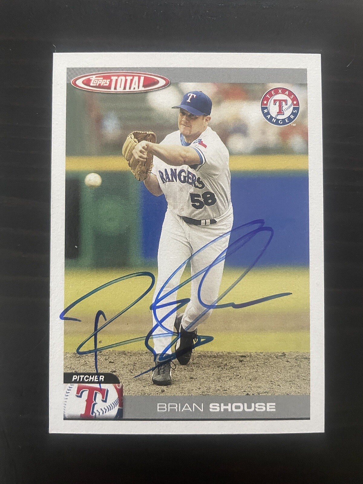 2004 Topps Total #102 Brian Shouse Texas Rangers Signed Card ...