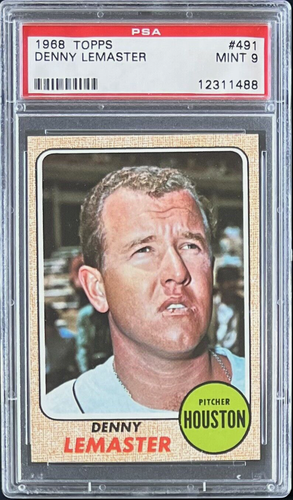 1968 TOPPS #491 DENVER DENNY LEMASTER PSA 9 MINT ASTROS | eBay