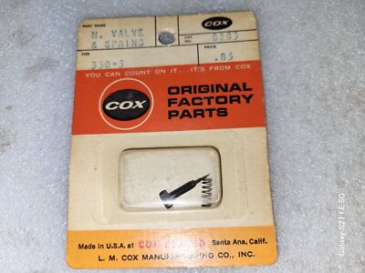 NOS Cox Needle Valve & Spring for 350-5 Engine #8283 | eBay