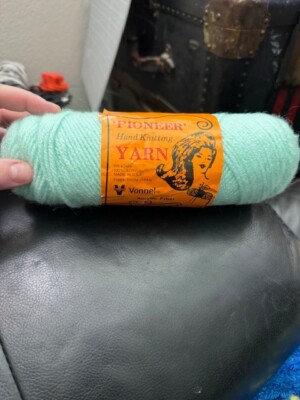 Vintage Pioneer Acrylic Hand Knitting Yarn Aqua 4oz. Skein #134 New ...