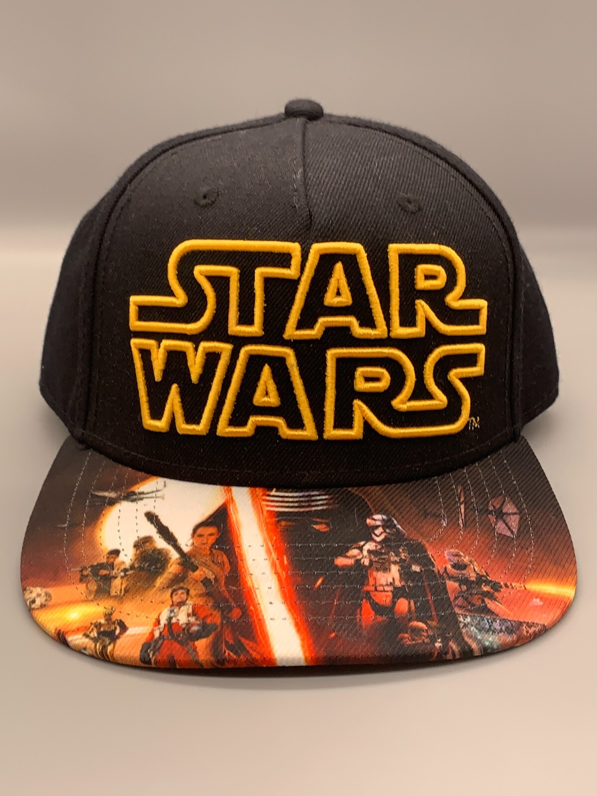 Star Wars Hat Cap Snap Back Black Yellow Force Awaken… - Gem
