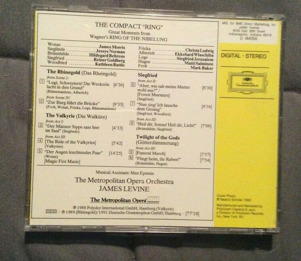 Richard Wagner The Compact Ring James Levine Like New CD | eBay