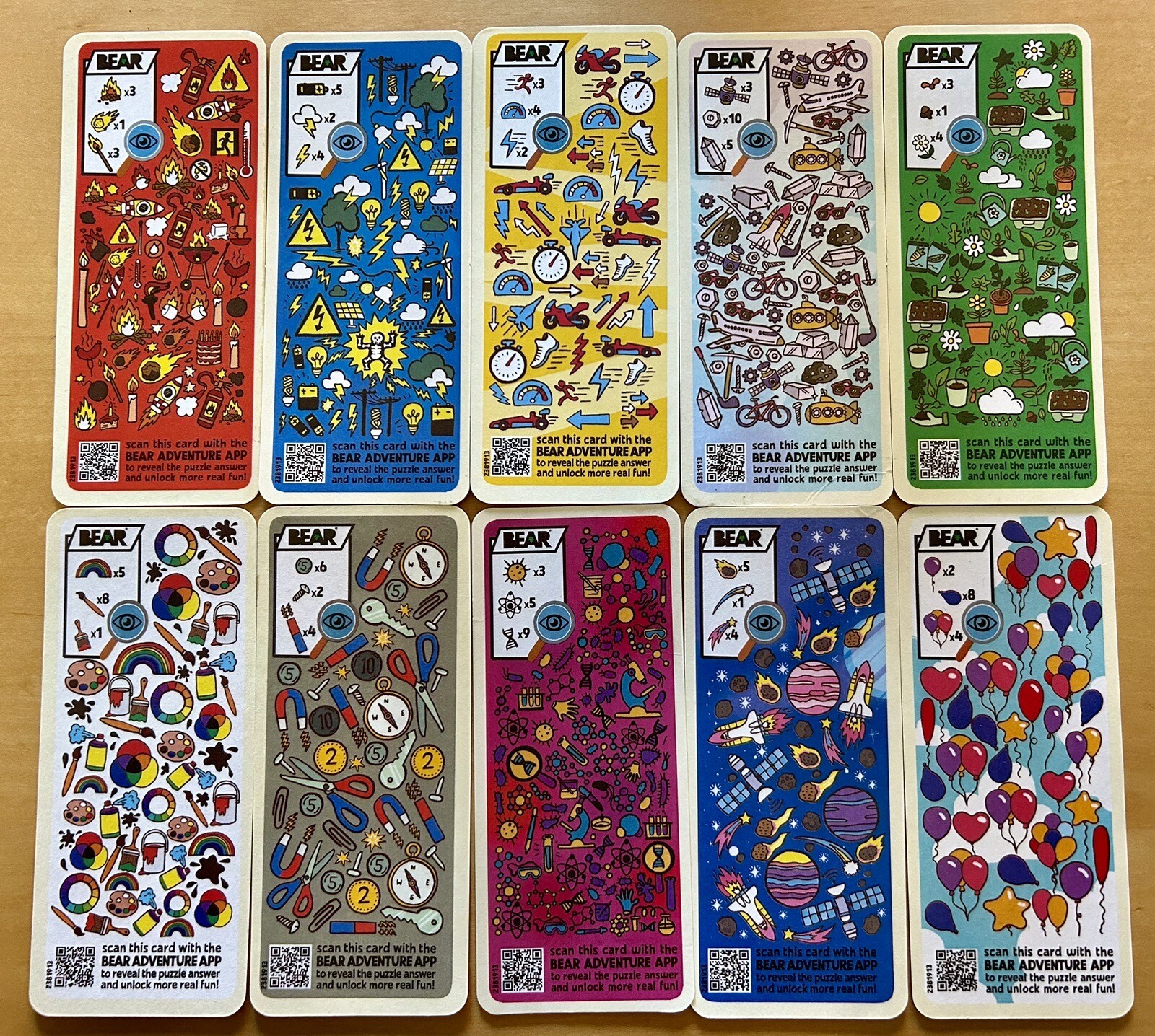 Bear YoYo Fruit Splits Super Science Squad Set of 10 Super Heroes Cards ...