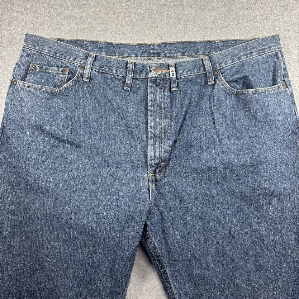 Wrangler mens jeans 46x30 relaxed fit 96501DS medium wash heavy weight ...