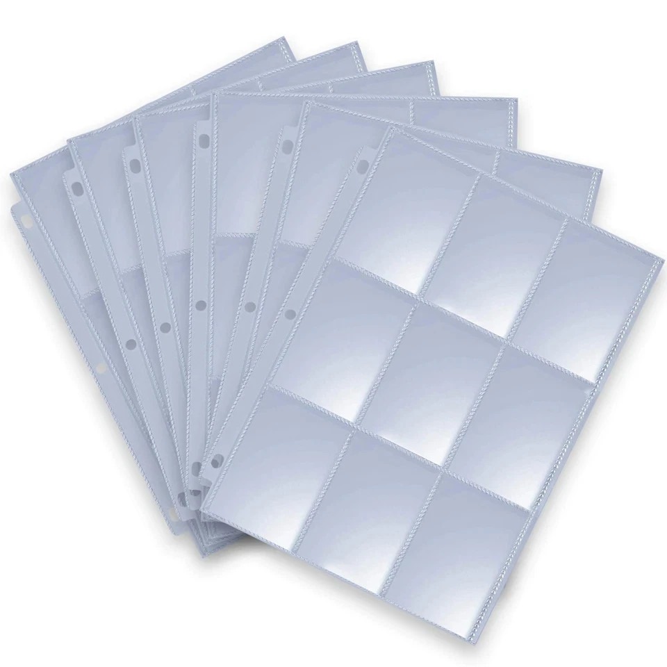 30 Pages 540 Pocket Baseball Card Sleeves - Trading Card Sleeve-Card ...