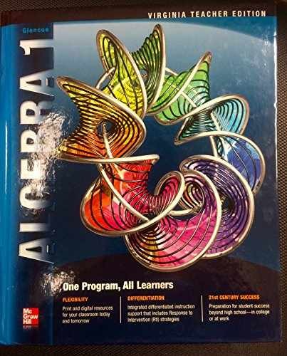 Glencoe Algebra 1, Virginia - Hardcover, by Glencoe / McGraw-Hill ...