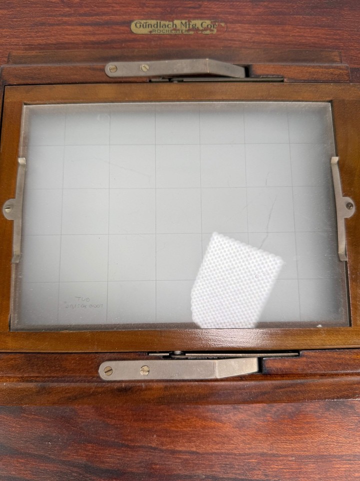 Wooden large format camera 8x10 to 5x7 reducing Ground Glass Back ...