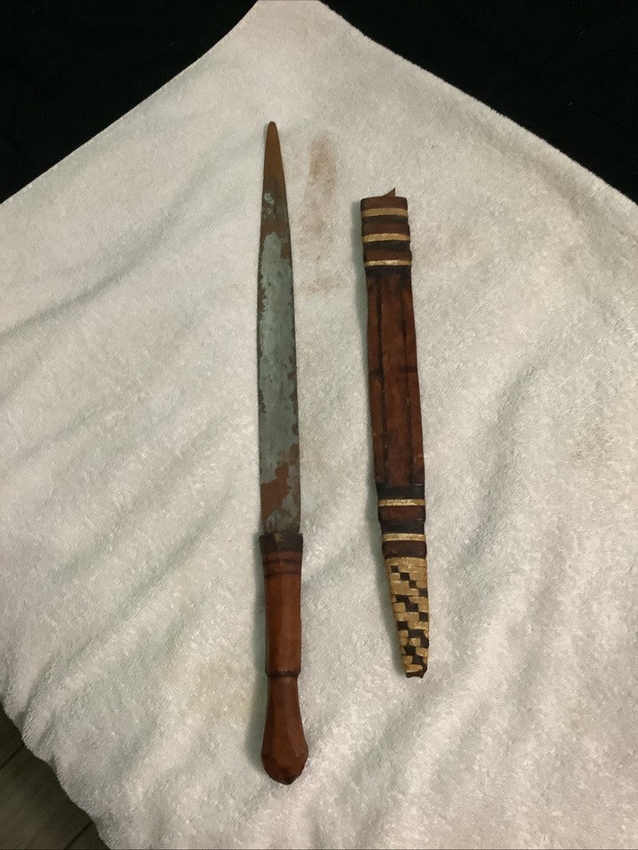 Very Old West African Knife/Short Sword With Sheath Mandinka Tribe | eBay