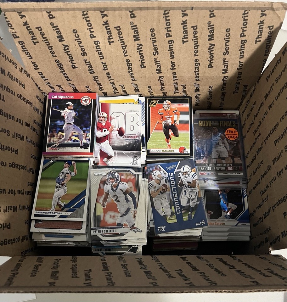 Huge Sports Card Lot NBA NFL MLB Over 2500 Cards Star Players Past ...