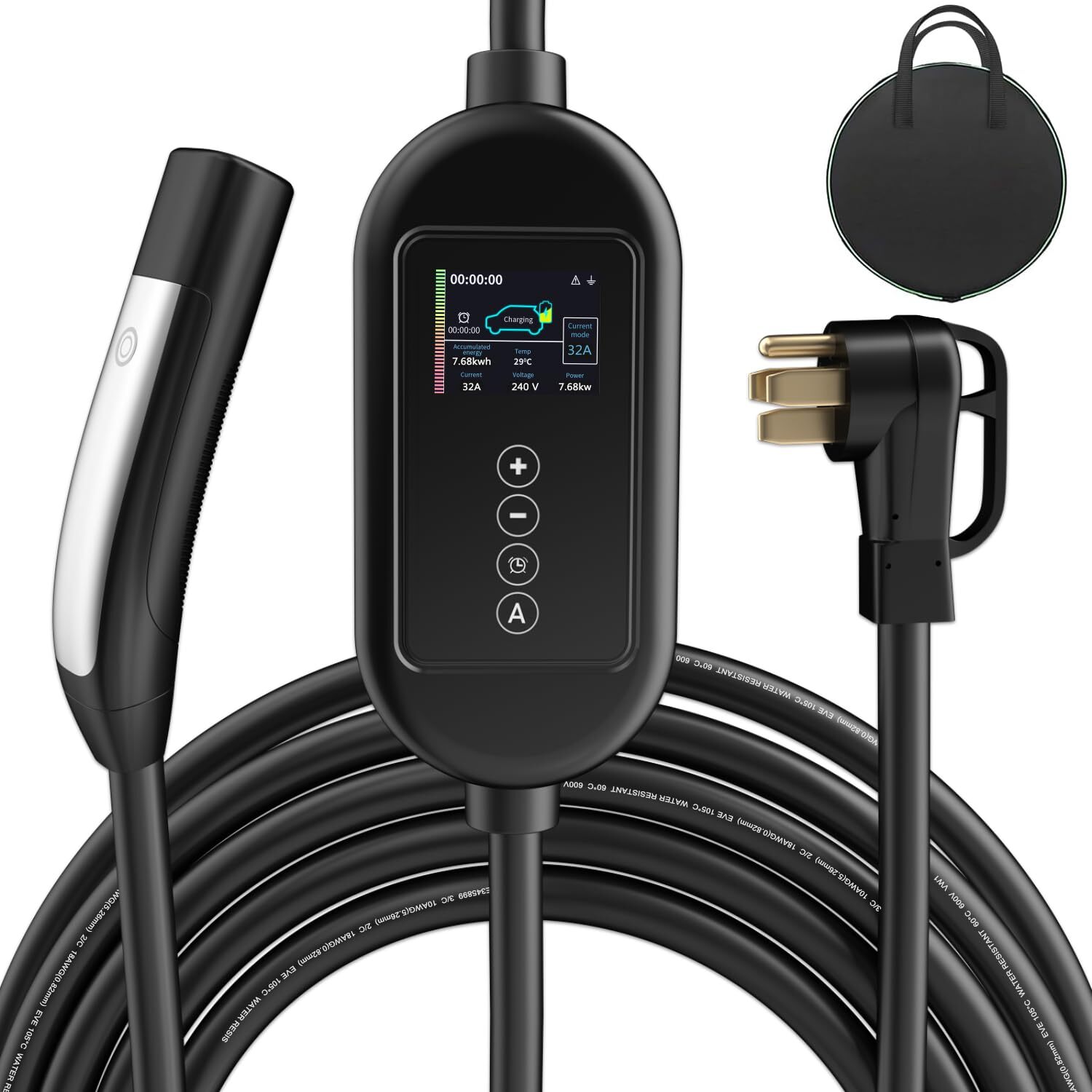 EVCONN Level 2 Tesla Charger - 240V 32Amp NEMA 14-50 Plug 16.4ft ...