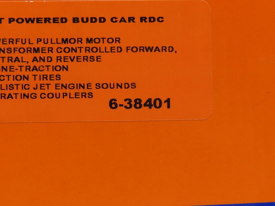 Lionel 6-38401 New York Central Jet Powered Budd Car RDC LN | eBay