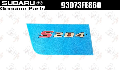 Subaru Genuine GDB Impreza WRX STi S204 Rear "S204" Emblem Badge ...