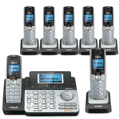 VTech DS6151 7 Handset 2-Line Answering System with Call Waiting & CALL ...