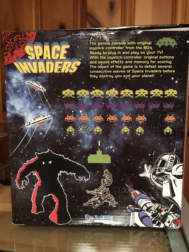 Space Invaders Plug n Play TV Arcade Video Game Controller - NEW ...