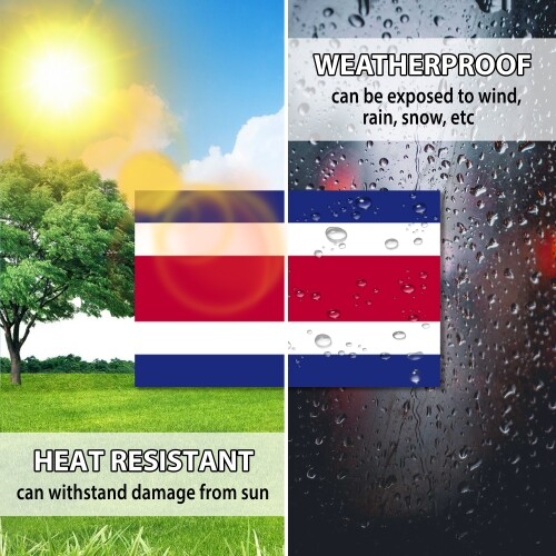 Costa Rica Flag Car Magnet Decal - 4 x 6 Heavy Duty for Car Truck SUV ...