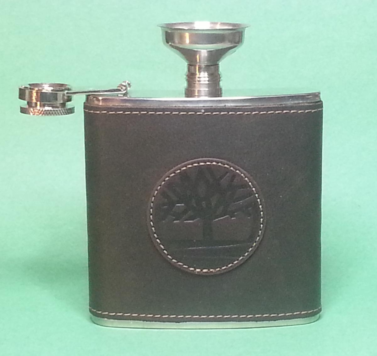 Timberland Flask 6oz Stainless Steel Leather Cover with Funnel New in ...