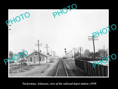 OLD 8x6 HISTORIC PHOTO OF TUCKERMAN ARKANSAS THE RAILROAD DEPOT STATION ...