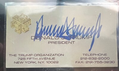 DONALD TRUMP | SIGNED | AUTOGRAPHED BUSINESS CARD | US PRESIDENT 29 | eBay