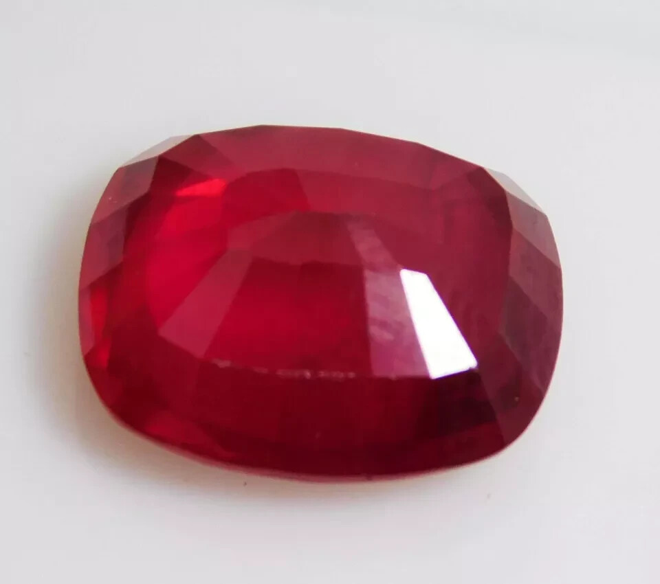 Blood Dark Red Ruby Cushion Certified 10.55 Ct Natural Loose Gemstone ...