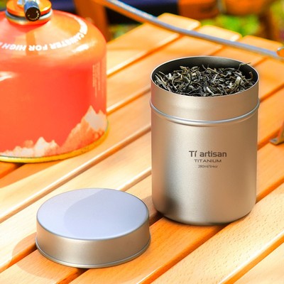 New Tin Tin Can Titanium 280ml Coffee Canister Portable Size Sealed ...