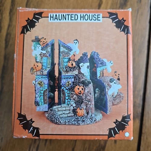 2000s Unbranded Fine Poly Resin Ghost/Pumpkin Hinged Haunted House | eBay