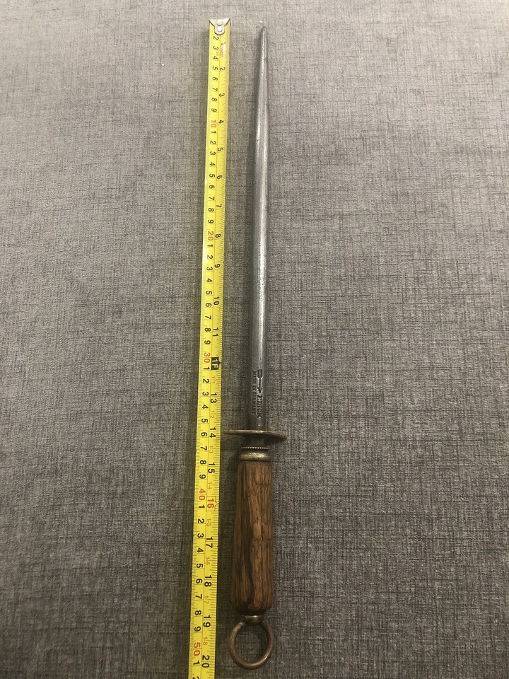 Vintage WWII F.dick 14” Sharpening Steel Reverse Arrow Germany Wood ...