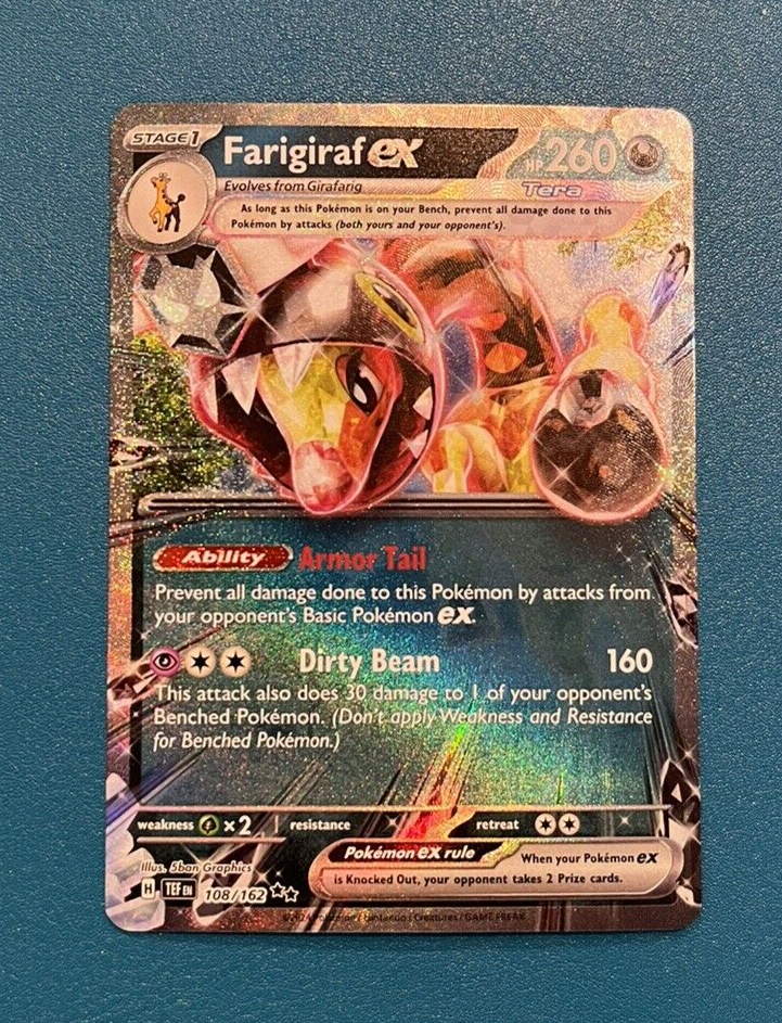 Pokémon Card Farigiraf ex 108/162 Temporal Forces NM Rare | eBay