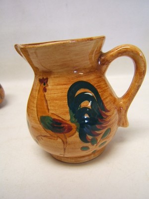 Pennsbury Pottery Red Rooster Pitcher 4" tall VGC | eBay