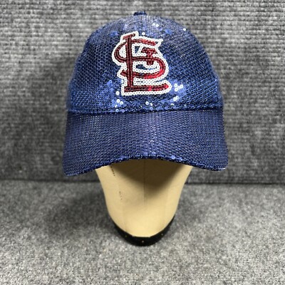 St. Louis Cardinals Hat Cap Womens Strapback New Era PINK Blue Sequence ...