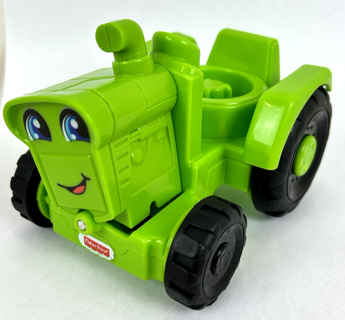 Fisher Price Little People Farm Helpful Harvester Tractor Green Farming ...