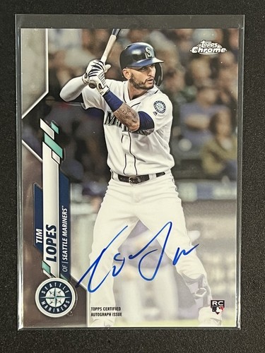 2020 Topps Chrome Tim Lopes Rookie Auto Seattle Mariners #RA-TL | eBay