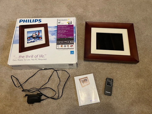 Philips Home Essentials 8-Inch Digital Photo Frame Brown 609585184985| eBay