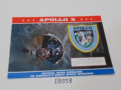 Apollo X Willabee & Ward NASA America's Great Space Mission Emblem Patch Young | eBay