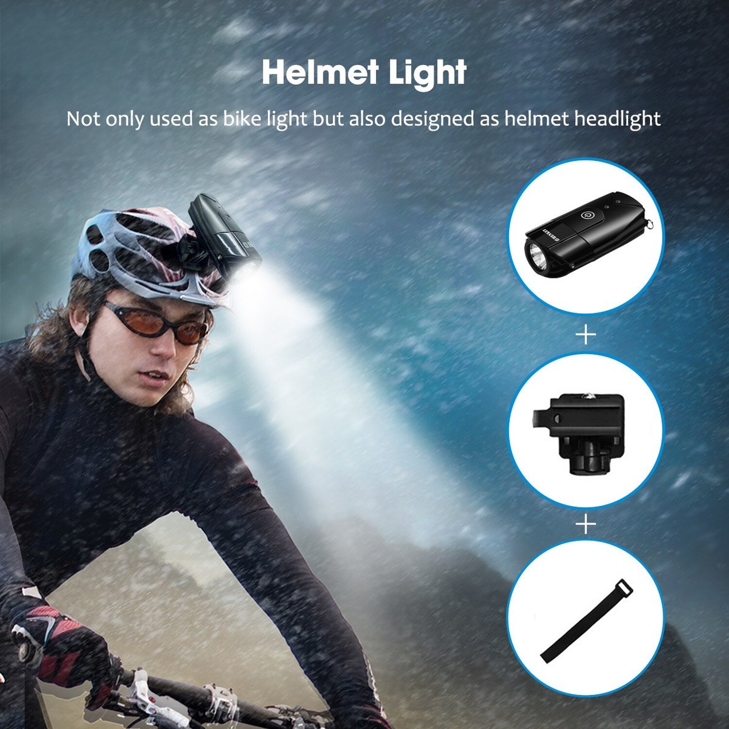 Rechargeable Bike Light, USB LED Bicycle Headlight (1000 Lumens ...