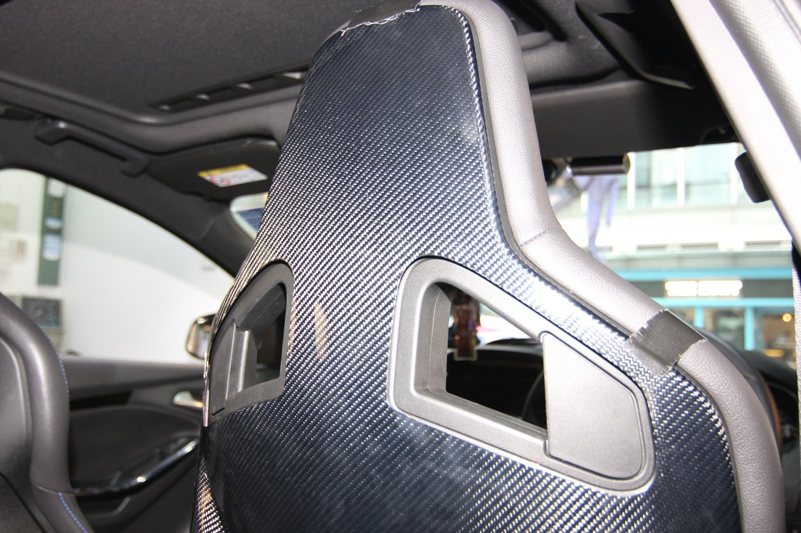 One pair of carbon fiber seatback cover suit for Recaro Sportster CS ...
