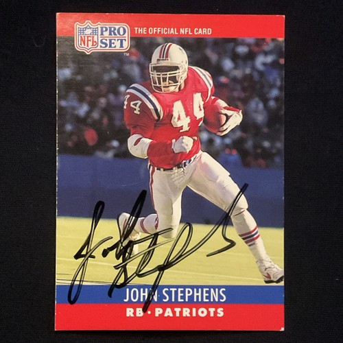 1990 Pro Set #207 Signed Auto John Stephens New England Patriots ...
