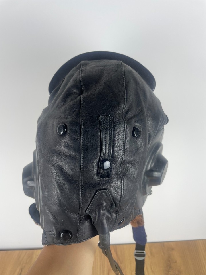 Soviet-Russian leather pilot's cap, USSR Aviation Army, 1979 winter | eBay