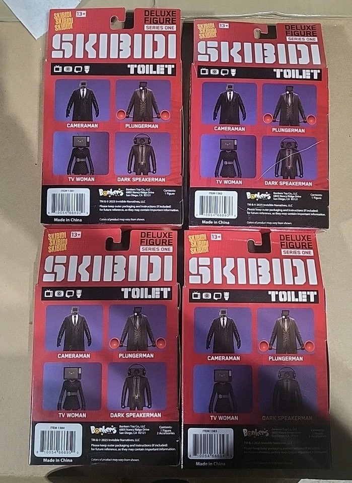 New RARE Skibidi Toilet 6" Deluxe Action Figures Series One Full ...