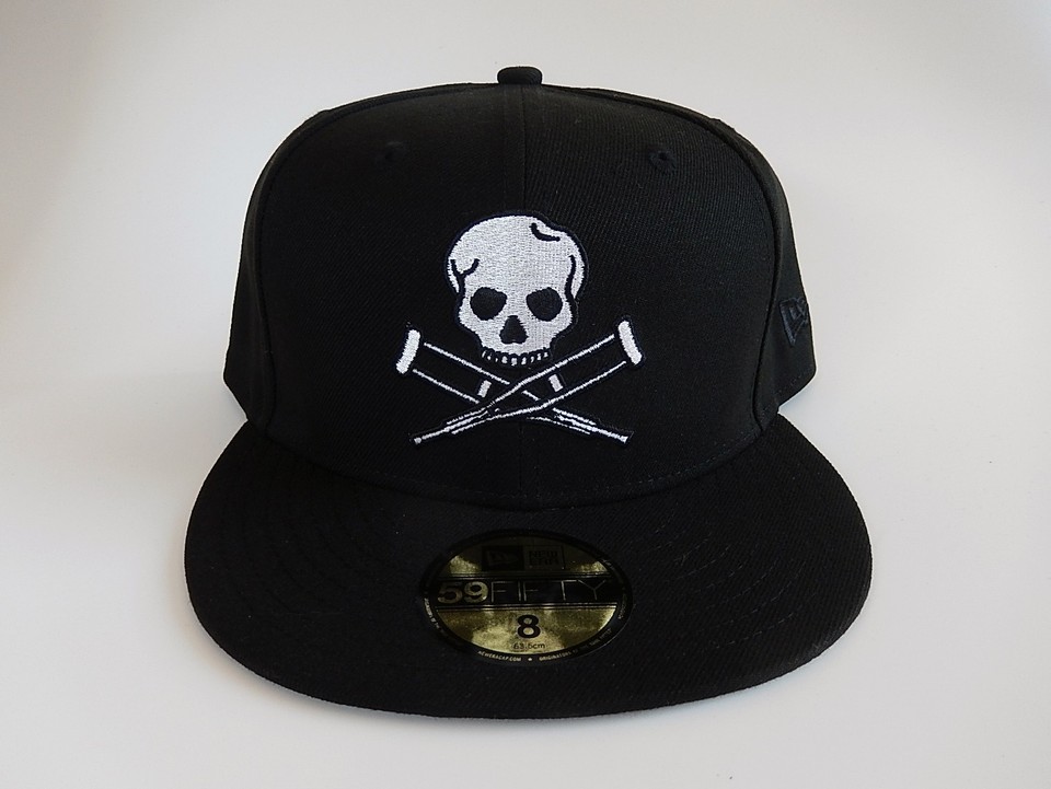 MTV Jackass Skull New Era 59FIFTY 5950 Black & White Fitted Cap sz 8 ...