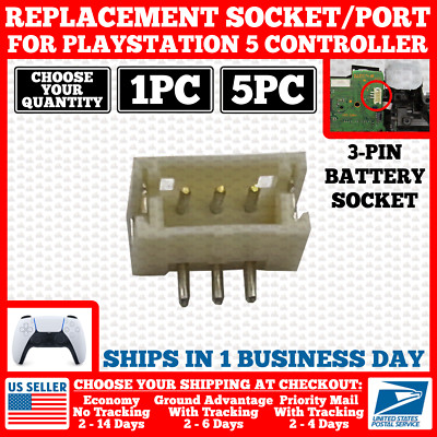 NEW 3-PIN Port Socket For PlayStation 5 PS5 Controller Battery ...