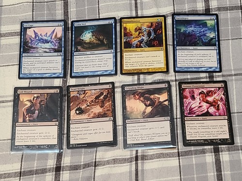 MTG Enchantment x8 Coma Veil,Narcolepsy,Crippling Blight,Stab wound | eBay