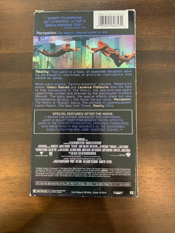 "The Matrix" 1999 (VHS) Collector's Edition - Keanu Reeves | eBay