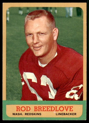 1963 Topps Rod Breedlove Rookie . Washington Redskins #166 | eBay