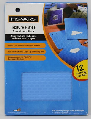 Fiskars Texture Plates Assortment-Embossing Plates-12 Texture-Hearts ...