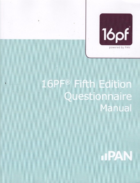 Pearson 16pf Fifth Edition Questionnaire Manual for sale online | eBay